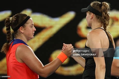 Kazakhstans Elena Rybakina Shakes Hands With Latvias Jelena News Photo Getty Images