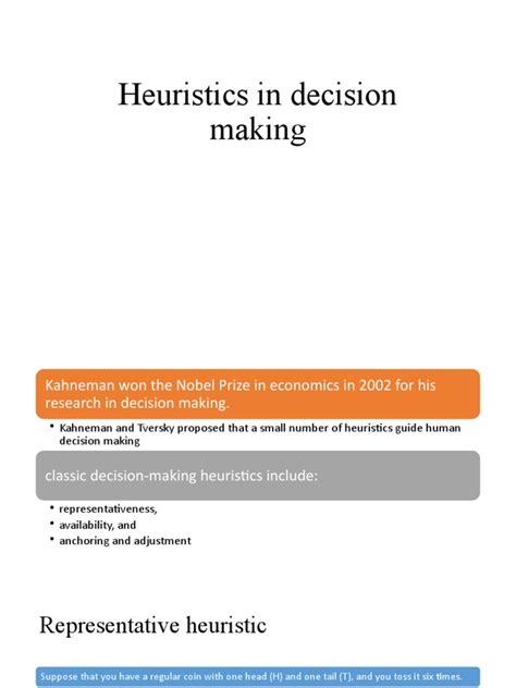 heuristics in decision making pdf representativeness heuristic