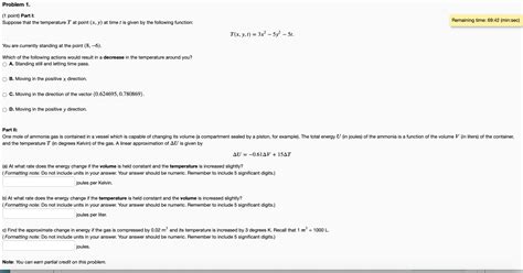 solved problem 1 1 point part i suppose that the