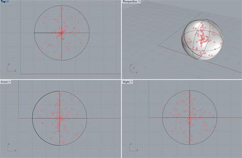 generate a random location within a geometry sphere at each loop