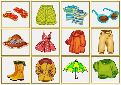Сезонная одежда картинки для детей - 63 фото