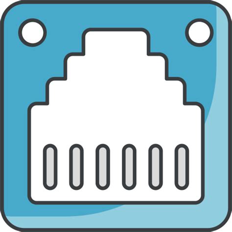Ethernet Generic Blue Icon