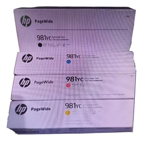 Kit De 4 Cartuchos Hp 981yc Pagewide E55650 E58650 Original Envío Gratis