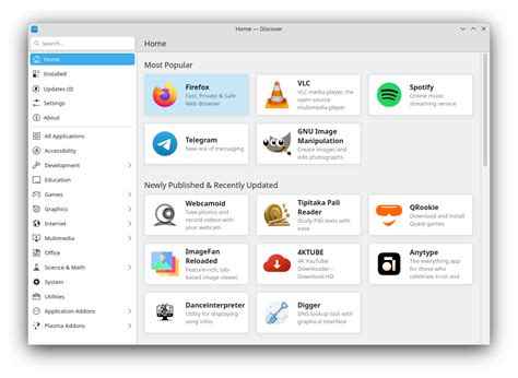 github kde discover helps you find and install applications games