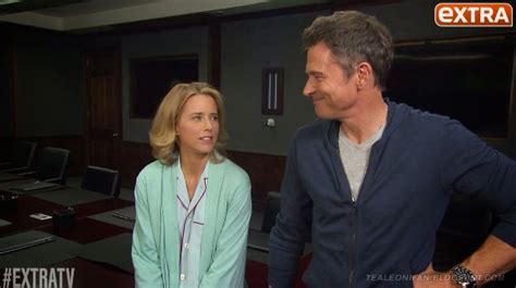 Téa Leoni and Tim Daly playful interview for Extra Dec Téa Leoni Fan