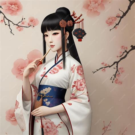 Premium Ai Image Ancient Chinese Traditional Girl Watercolor