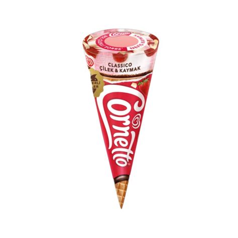 Algida Cornetto Classico Çilekandkaymak Kornet Dondurma 120 Ml Onakro E Satış 1 Tıkla Kapında