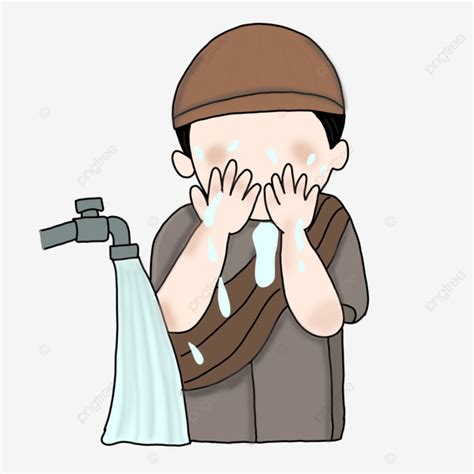 طفل صغير لطيف يتوضأ الوضوء صلاة دين الاسلام Png وملف Psd للتحميل مجانا