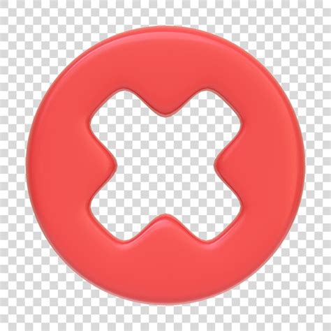 Premium Psd Red Error Symbol Isolated On White Background 3d Icon