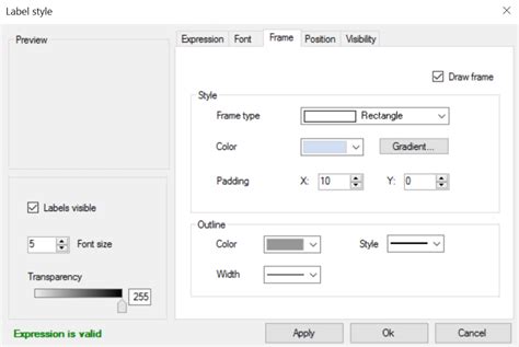 label creation mapanalyzer 1