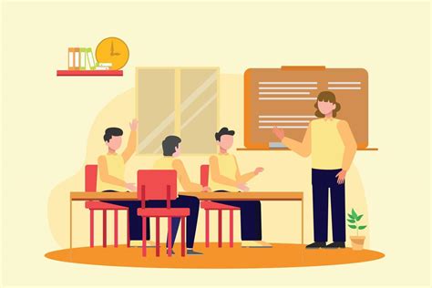 Lecturers Teaching In Class Concept Colored Flat Illustration Isolated 48515487 Vector Art At