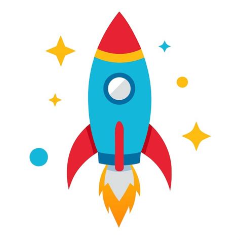 Premium Vector Rocket Spaceship Launch Vector Illustration