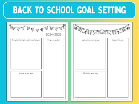 Back To School Goal Setting Back To School Goal Setting Self