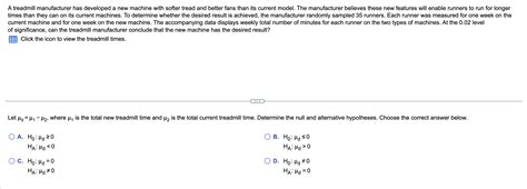 A Determine The Null And Alternative Hypothesesb