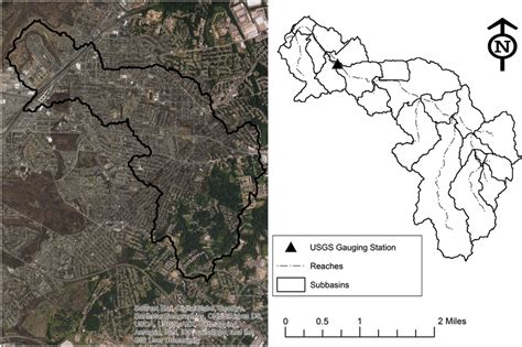 Watts Branch Watershed Delineation Map Data From Esri Digitalglobe
