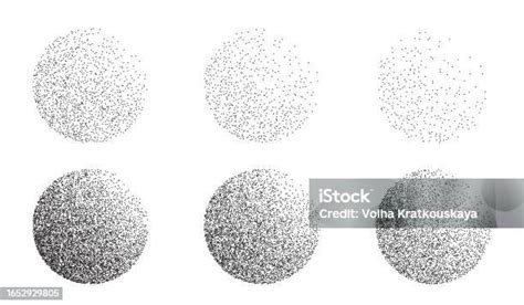 서클 노이즈 텍스처 Dotwork 그레인 점묘법 그라데이션 패턴 방사형 확률 그레인 텍스처 문신을 위한 도트워크 점묘 하프톤