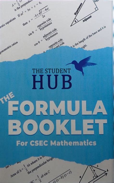 Csec Maths Formula Booklet For Revision And Exam Preparation Studocu