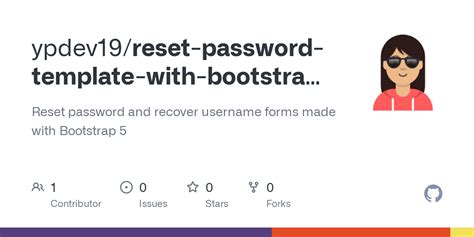 github ypdev19 reset password template with bootstrap 5 reset