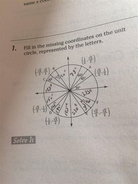 Trigonometry Find The Missing Coordinates Mathematics Stack Exchange