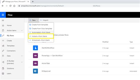 Microsoft Flow Uncode K2