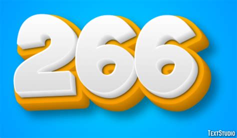 266 Text Effect and Logo Design Number