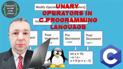 C Tutorial 13 Unary Operators In C Programming Language Youtube