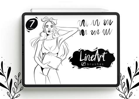 Procreate Line Art Brushes Procreate Line Brush For Sketching Procreate Sketch Brushes Etsy