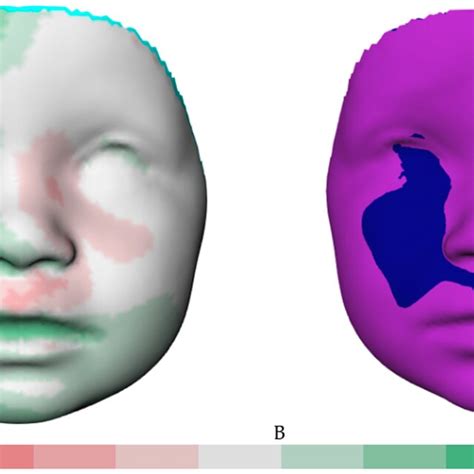 A Color Coded Distance Map Of The Superimposed Average Faces From 9