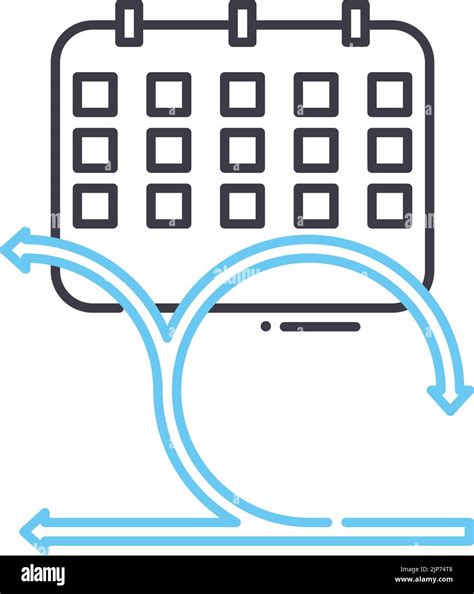 Daily Scrum Line Icon Outline Symbol Vector Illustration Concept Sign Stock Vector Image