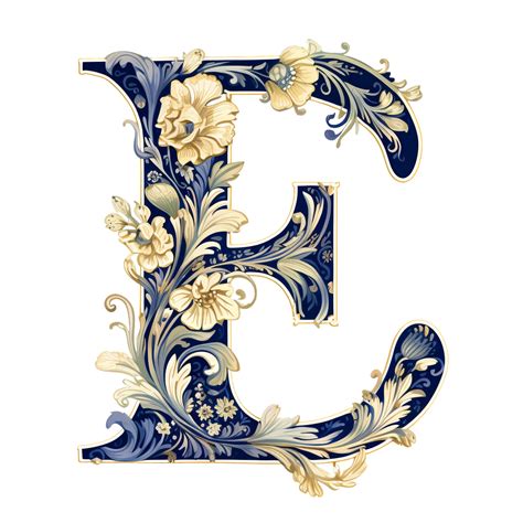 The Letter E In Calligraphy