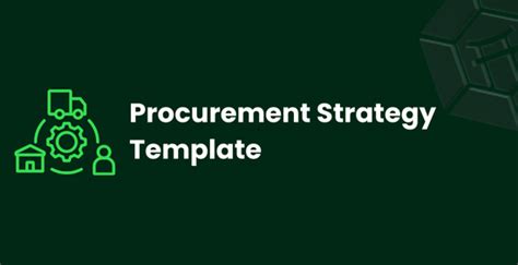 Procurement Strategy Template Scmdojo