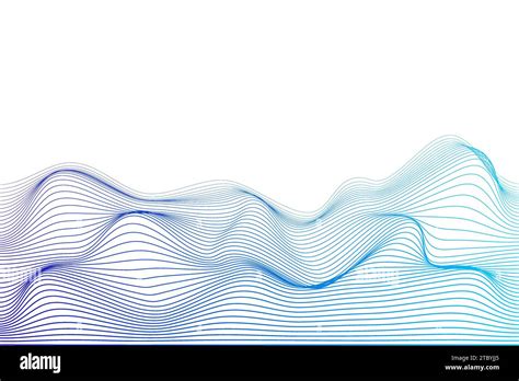 Abstract Wave Stripe Background Abstract Wireframe Landscape Background Stock Vector Image