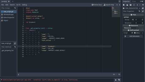Cannot Use Empty Group Name In When Overriding Property List Issue Godotengine Godot