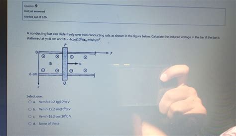 solved a conducting bar can slide freely over two conducting
