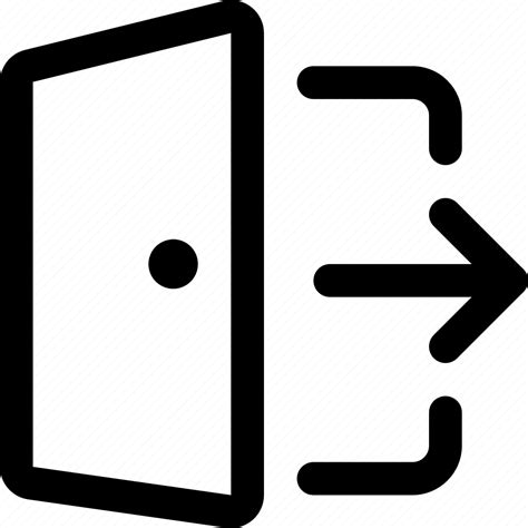 Leave Rectangle Door Logout Right Exit Arrow Icon Download On Iconfinder