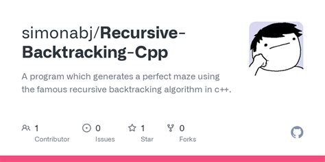 GitHub Dainou Recursive Backtracking Cpp A Program Which Generates A Perfect Maze Using The