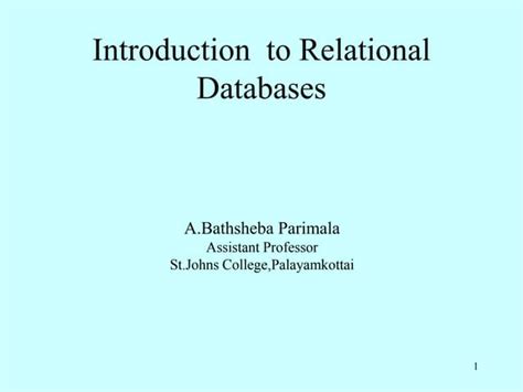 Relational Dbms Ppt