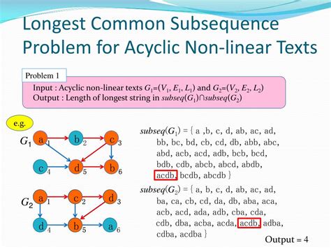 Ppt Computing Longest Common Substringsubsequence Of Non Linear