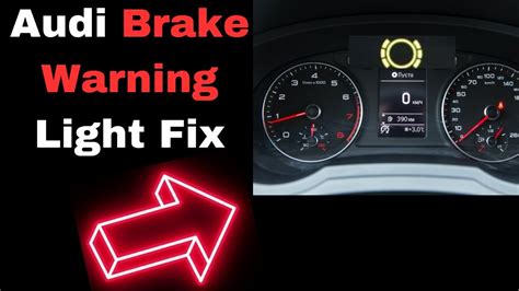 Audi Brake Pad Warning Light Causes & Fix - YouTube