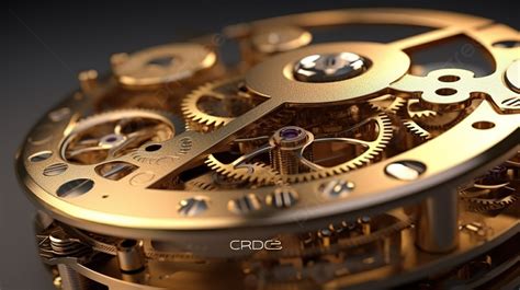 Clockwork In 3d A Digital Rendering Background Clockwork Gear 3d Cogwheel Background Image