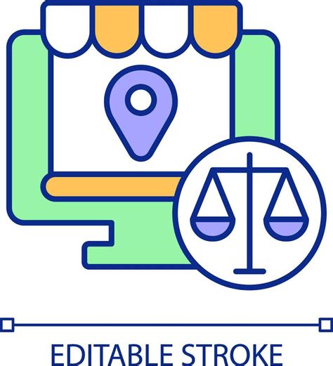 2d Simple Editable E Commerce Laws Icon Representing Cyber Law Isolated Vector Thin Line