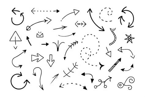 Premium Vector Arrow Icons Set Vector Black Directional Pointers Flat