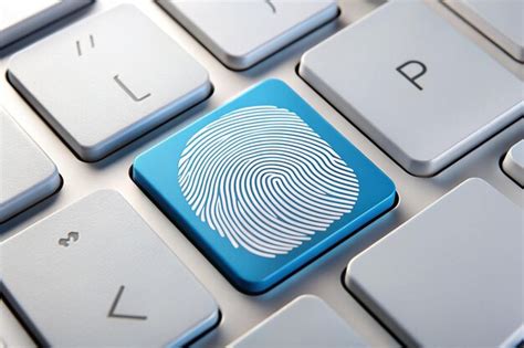 Fingerprint Keyboard Enhancing Security Concept Premium Ai Generated Image