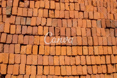 Brick Pavers Stacked Rows Photos By Canva