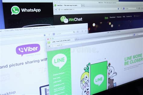 Instant Messaging Application Editorial Image Image Of Screen Line