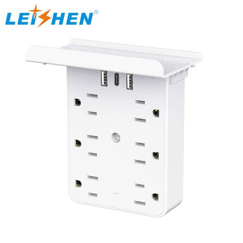 Us 3 Usb Ports 6 Ac Sockets Wall Charger Electrical Multi Plug Outlet Extender Power Socket