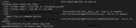 Python 312x Not Compatible By Default With Flet Not Able To Be Run