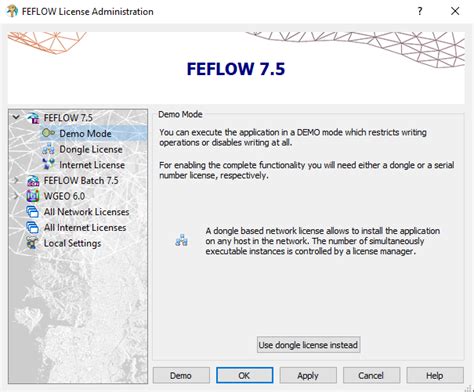 Feflow 75 Documentation License Installation