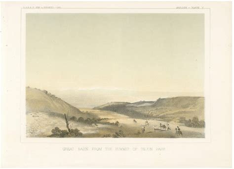 The Great Basin From The Summit Of Tejon Pass 1856 Lithograph On