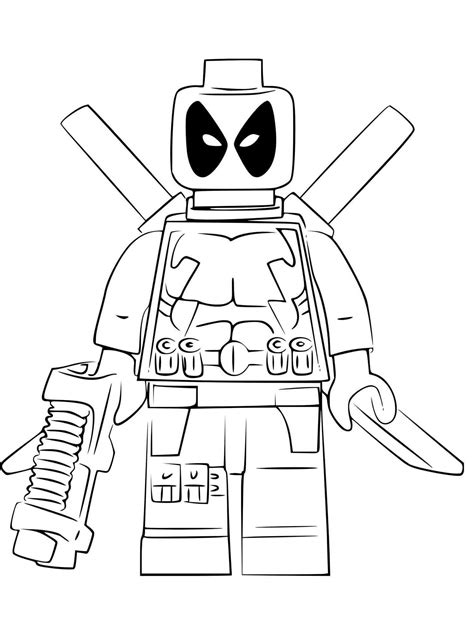 ภาพระบายสีlego Deadpool ดาวน์โหลด พิมพ์ หรือระบายสีออนไลน์ได้ฟรี